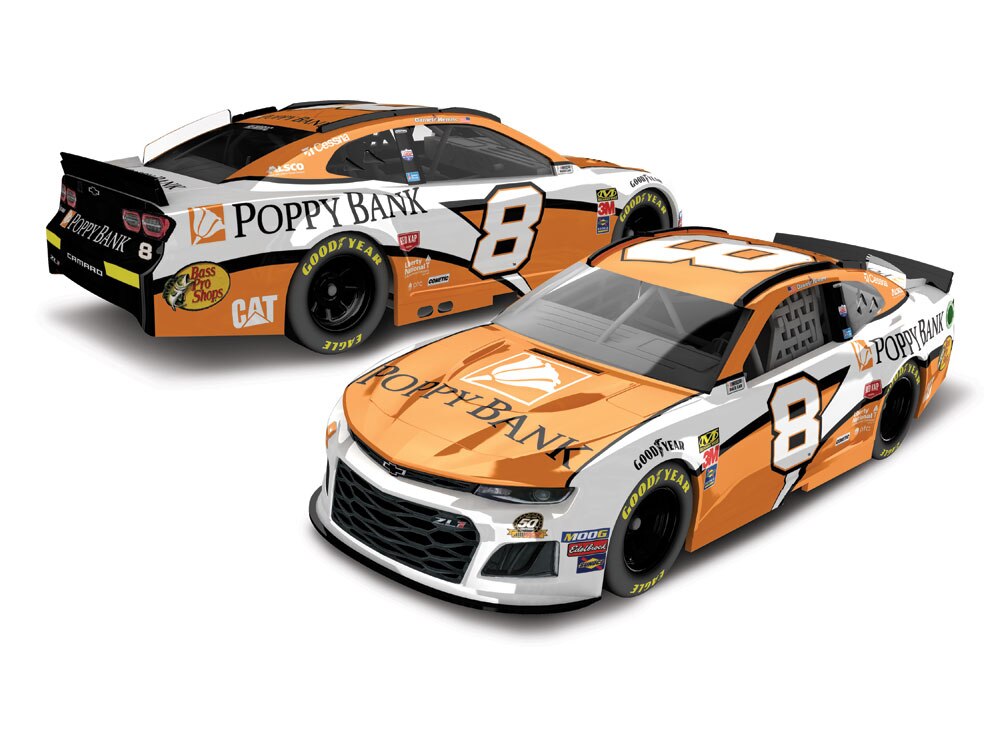 Daniel Hemric's #8 Poppy Bank Chevy Camaro for Sonoma. : r/NASCAR