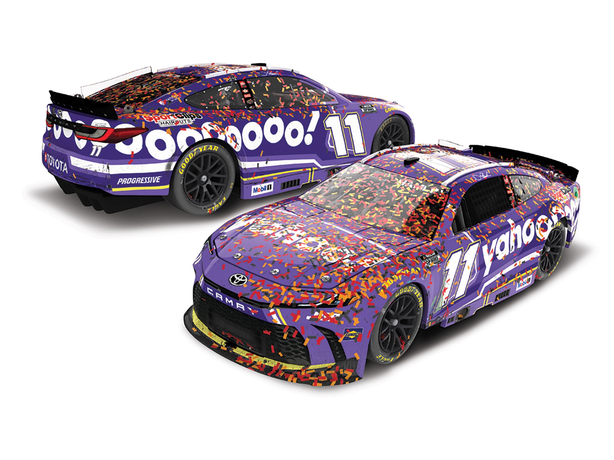 DENNY HAMLIN 2025 YAHOO! MICHIGAN RACED WIN 1:64 ARC DIECAST