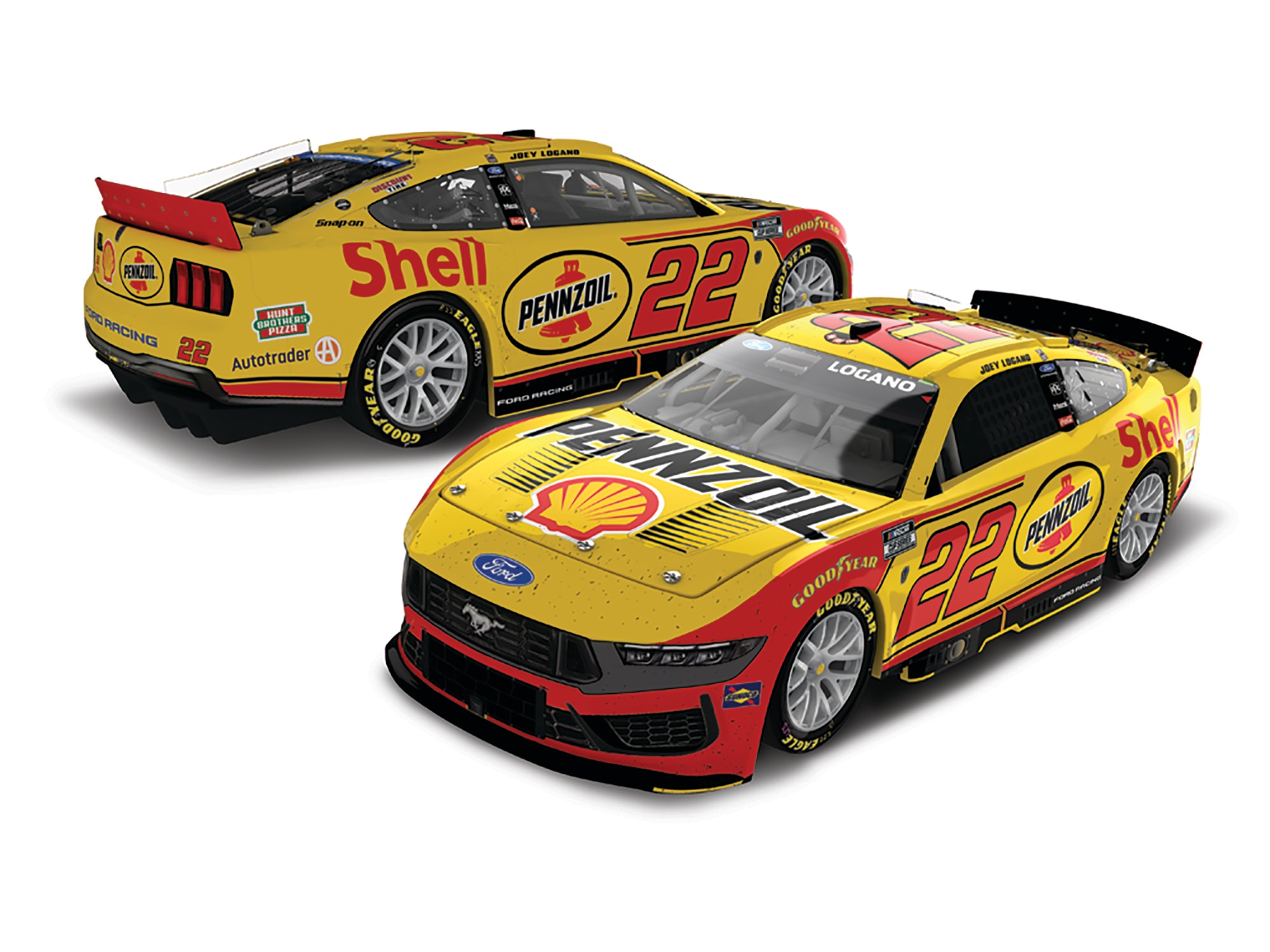 JOEY LOGANO 2026 SHELL/PENNZOIL DUEL RACED WIN 1:24 ELITE PREMIER DIECAST